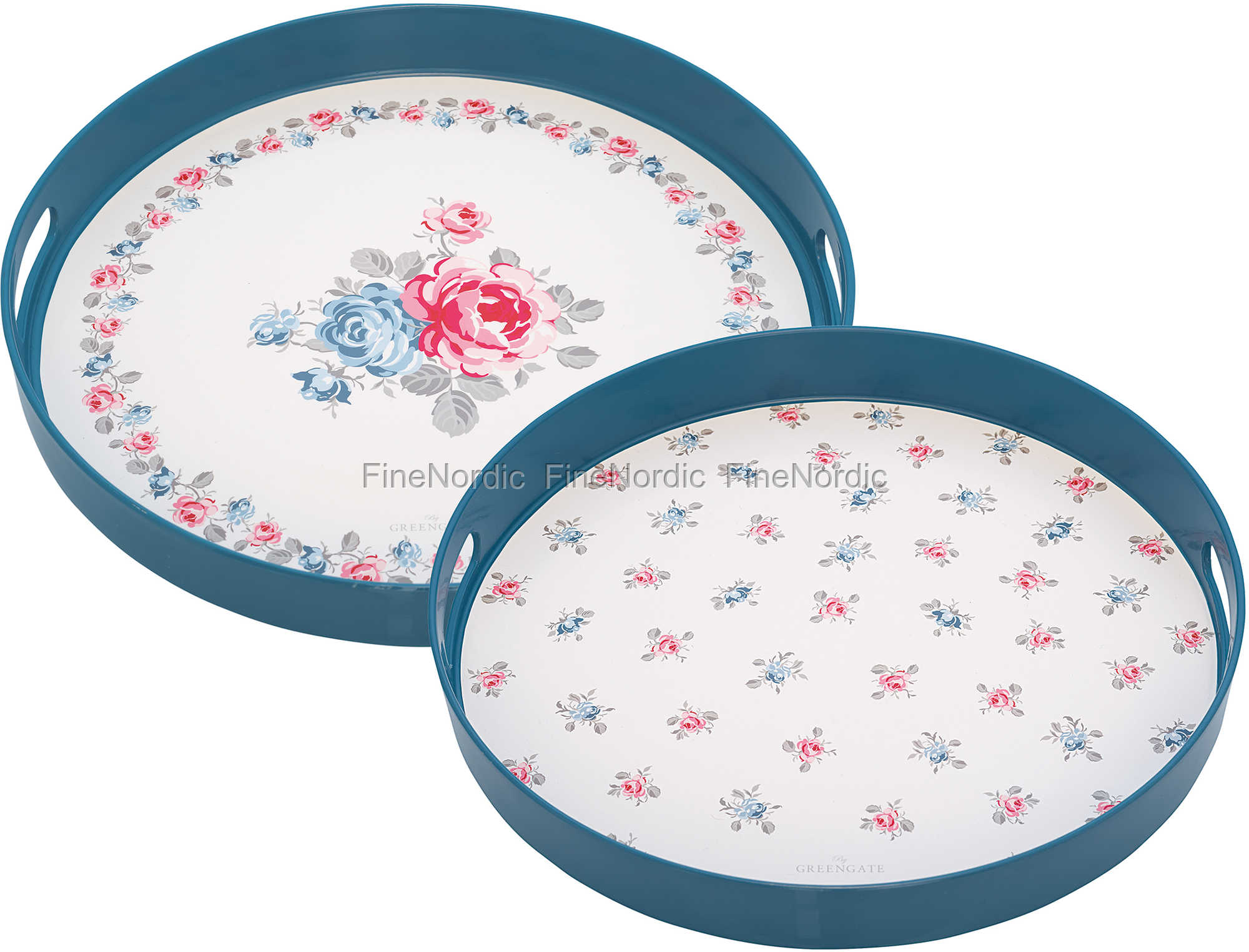 GreenGate Tray Hailey White Round 2er Set