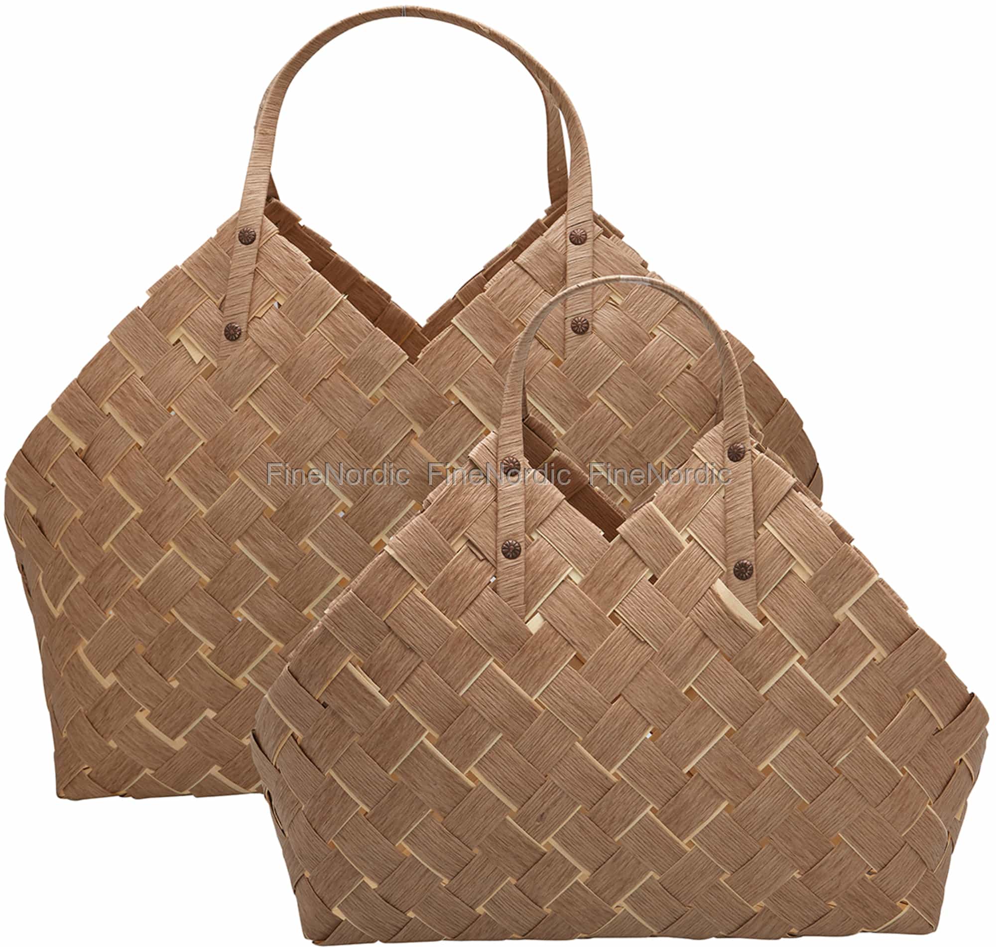 GreenGate Korb Beige mit Griffe 3er Set