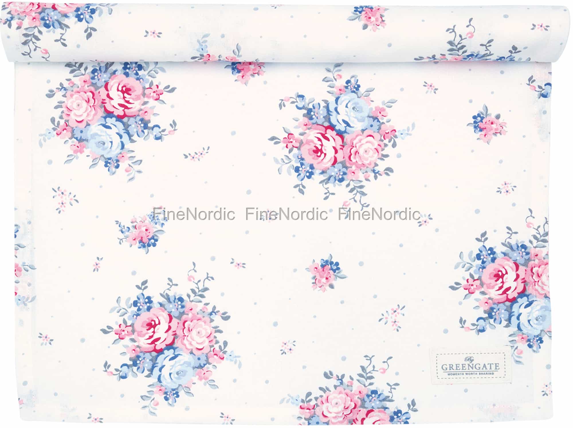 GreenGate Tischläufer Emely White 45 x 140 cm