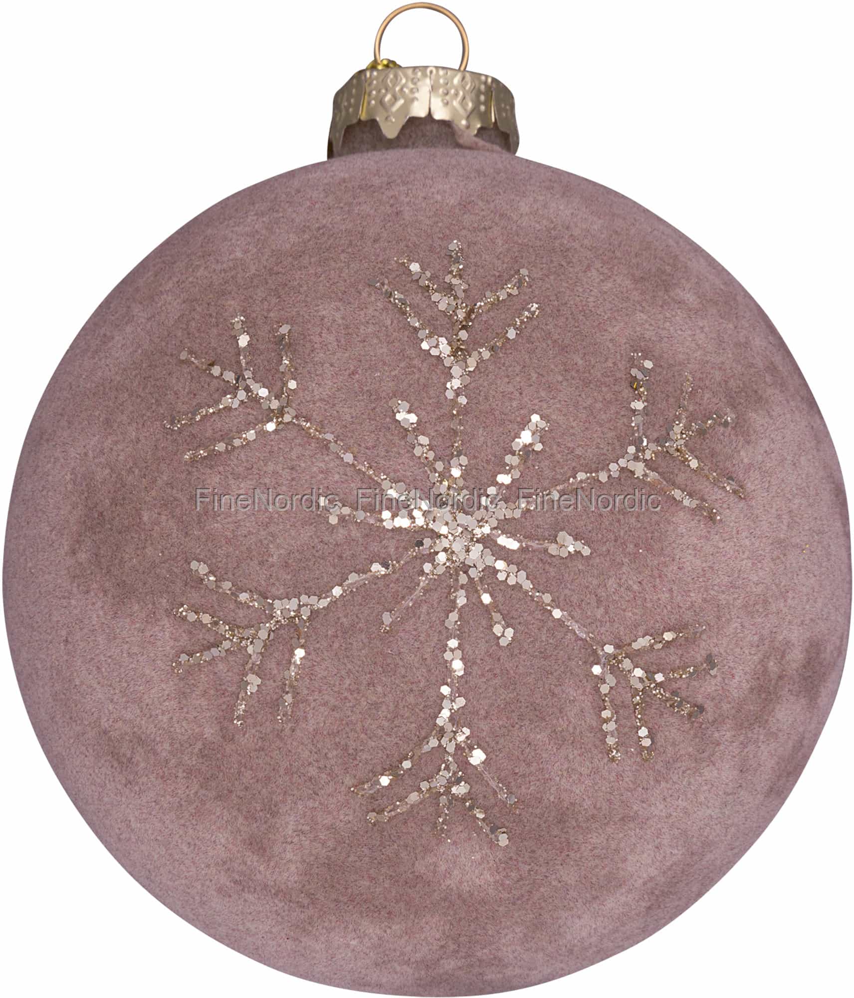 GreenGate Weihnachtskugel Glas Velvet Dusty Rose Groß