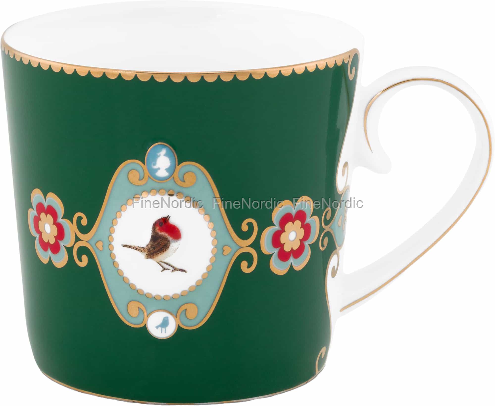 Pip Studio Tasse Klein Love Birds Medallion Dunkelgrün