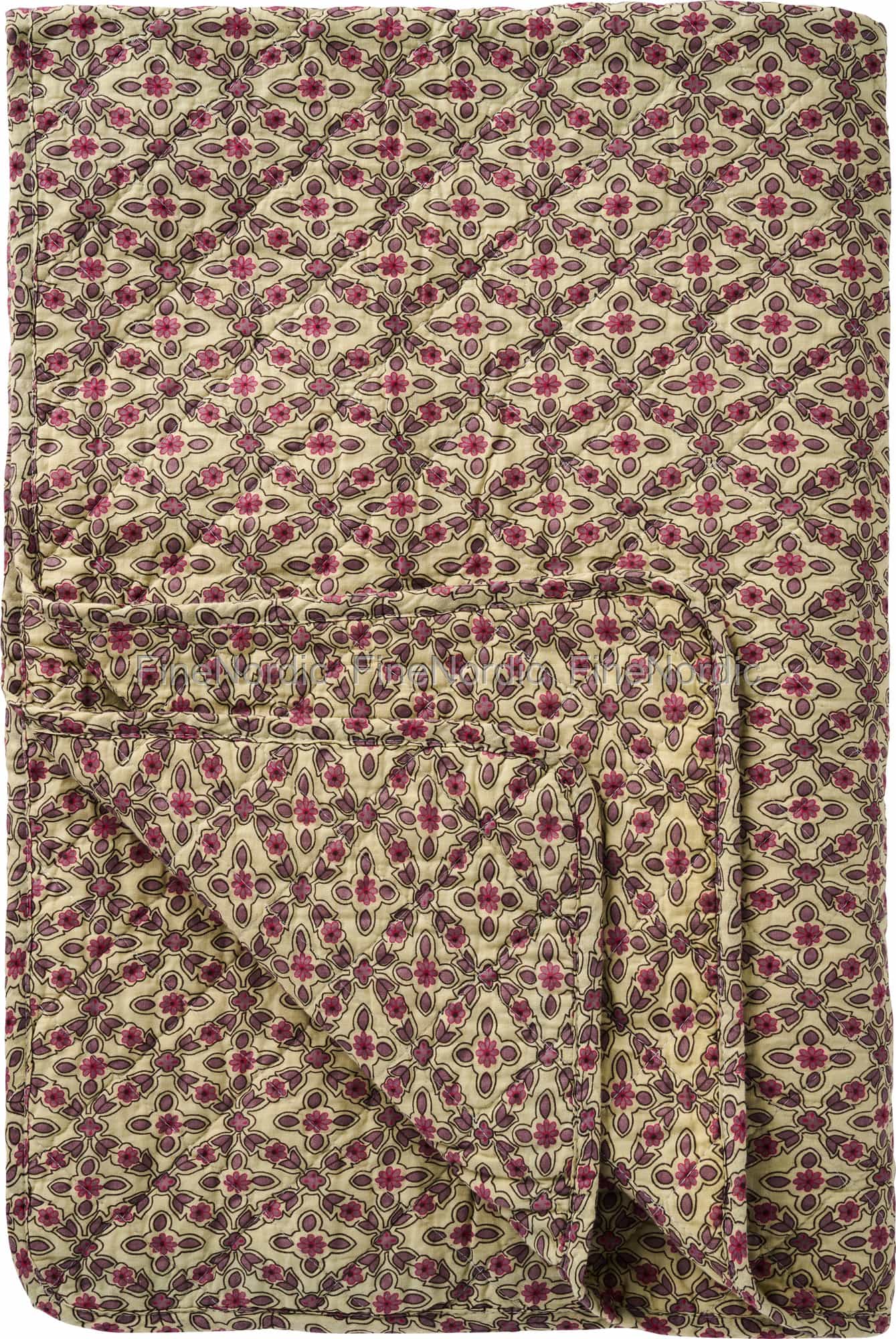 Ib Laursen Quilt Himbeere - Lila Rautenmuster 130 x 180 cm