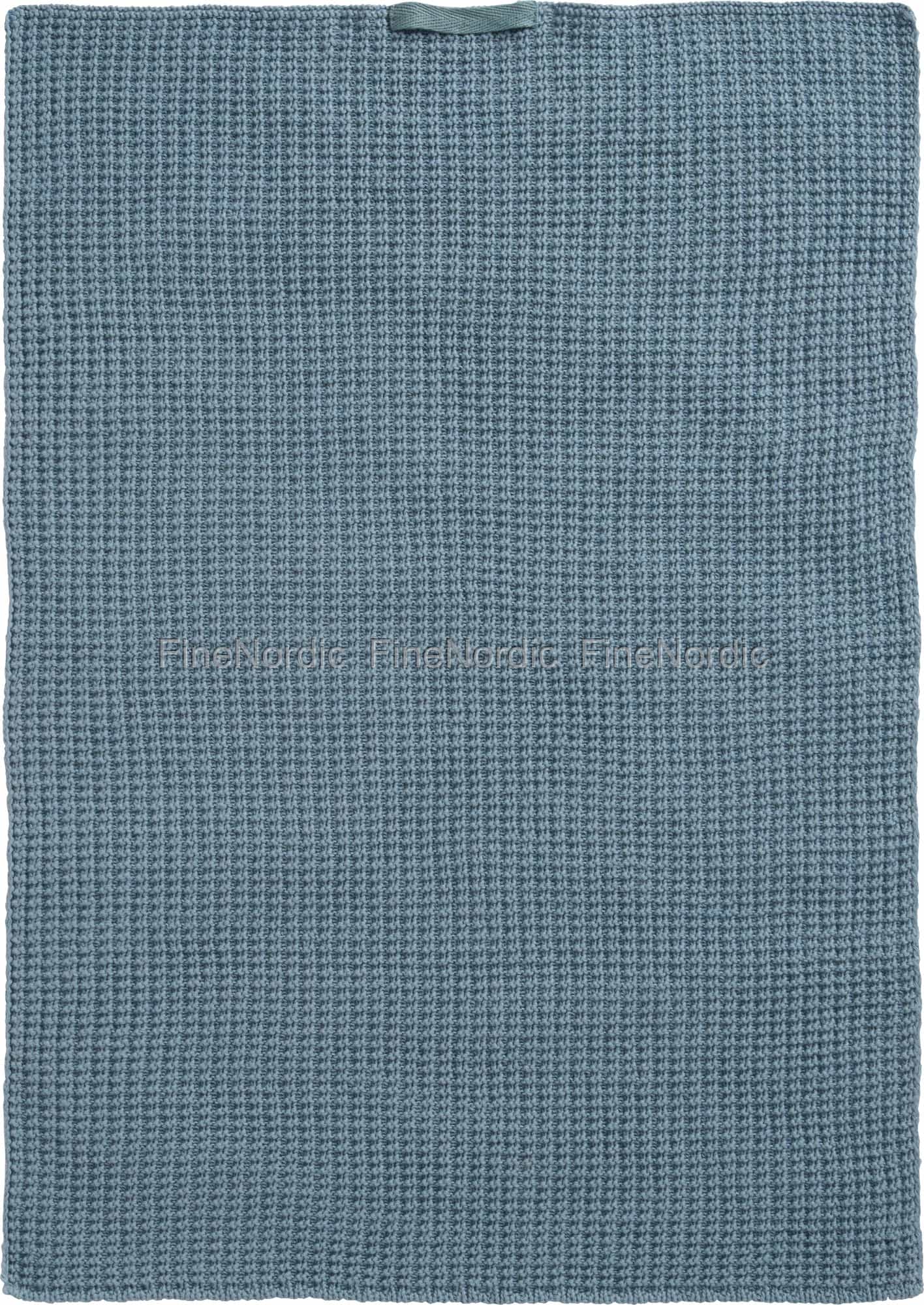 Ib Laursen Handtuch Staubig Blau Gestrickt