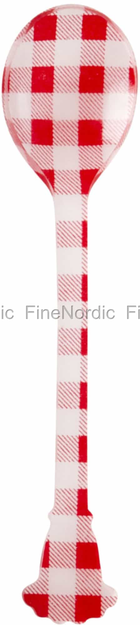 Rice Acryl Teelöffel mit Karos Rot