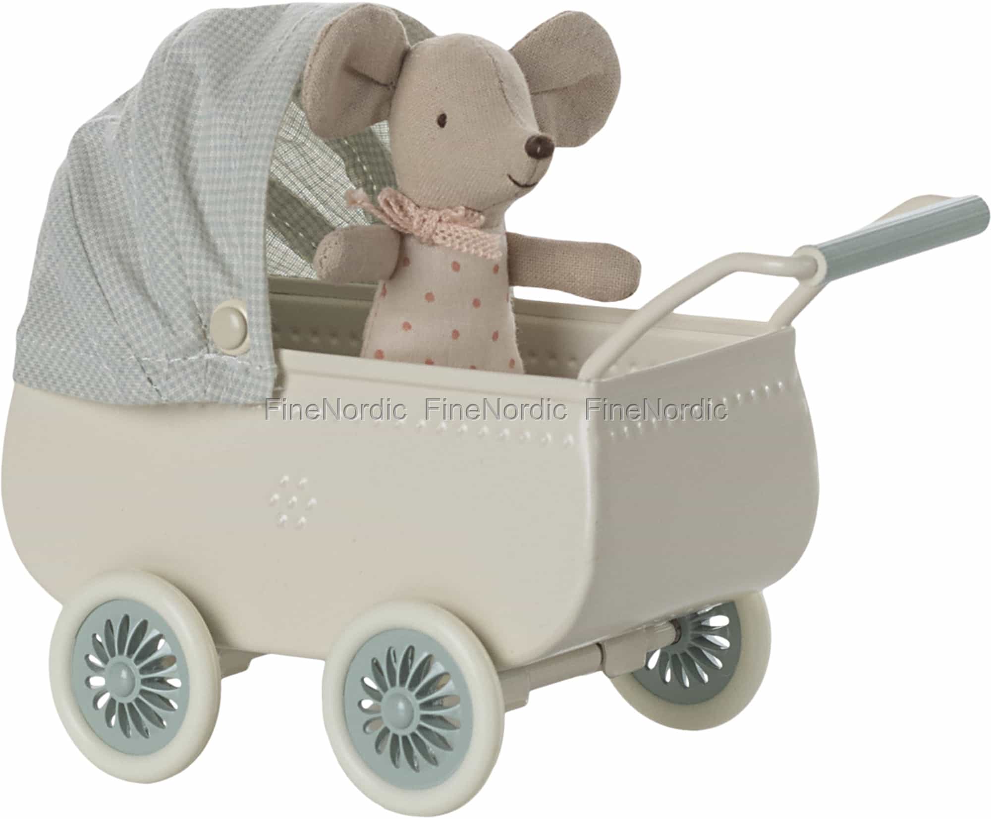 Maileg Miniatur Kinderwagen mit Babymaus - Minze