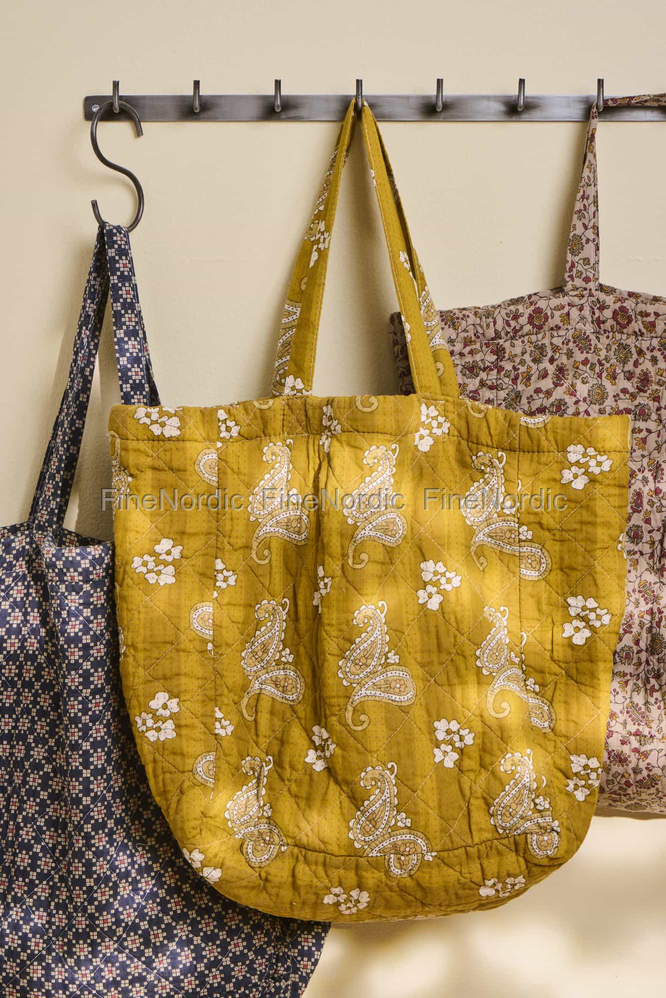 Gesteppte Paisley-Tasche in Senf | Ib Laursen Baumwolle