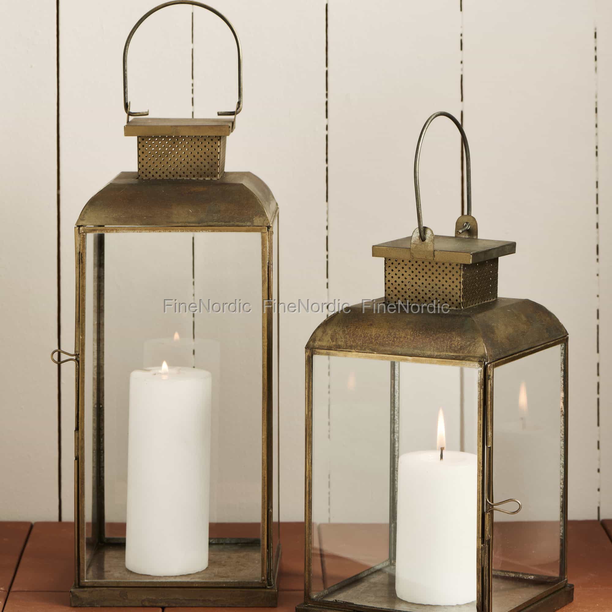 Große Metall- & Glaslaterne 'David' | Ib Laursen Deko