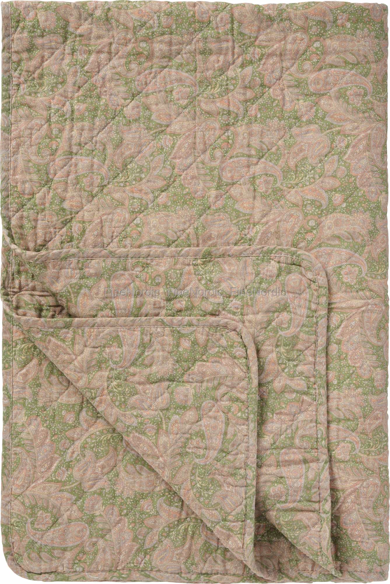 Quilt - Paisleymuster in Grün und Hellrosa 130 | Ib Laursen